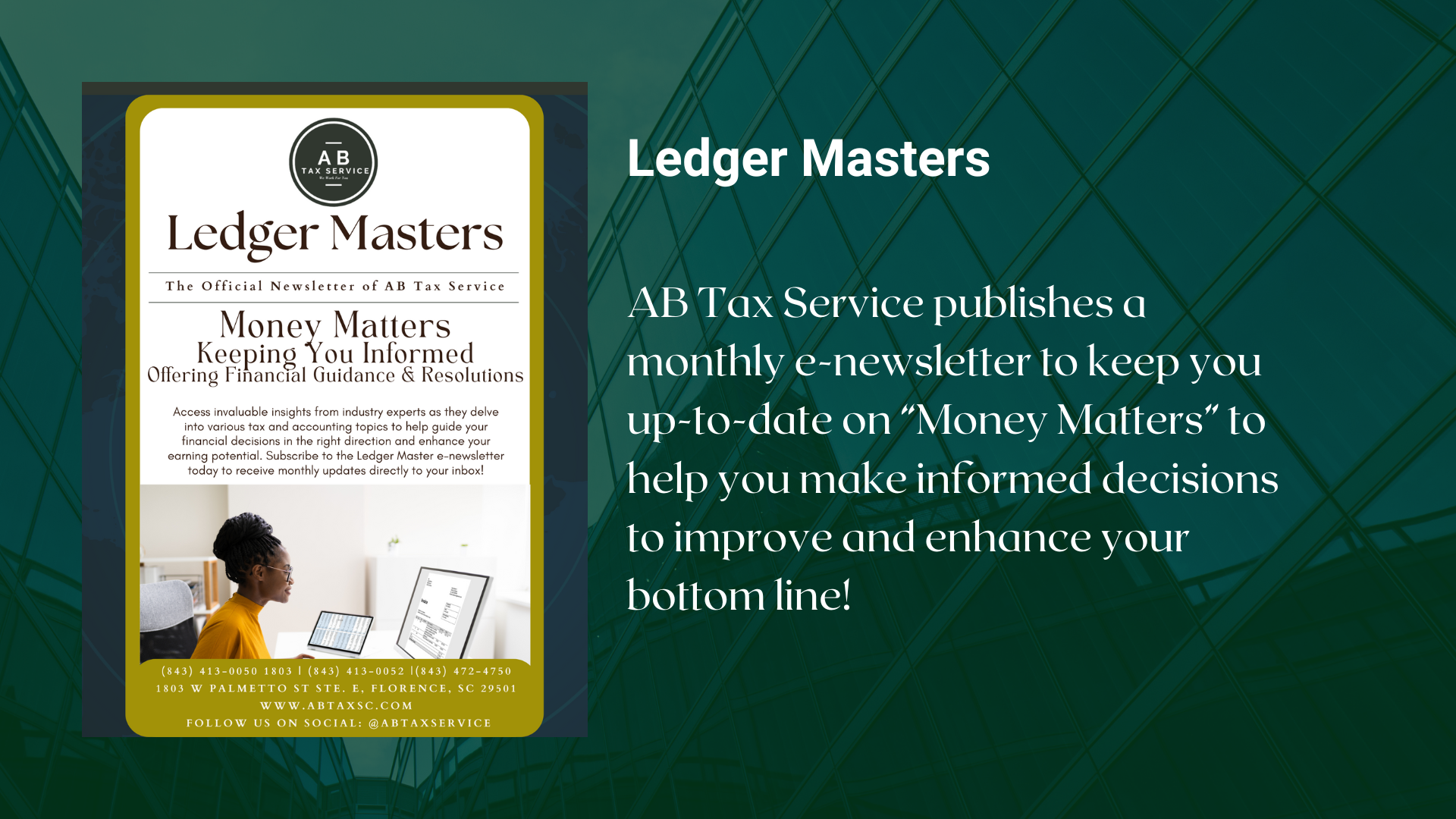 AB Tax Service – “Tax Specialist Working For You.”